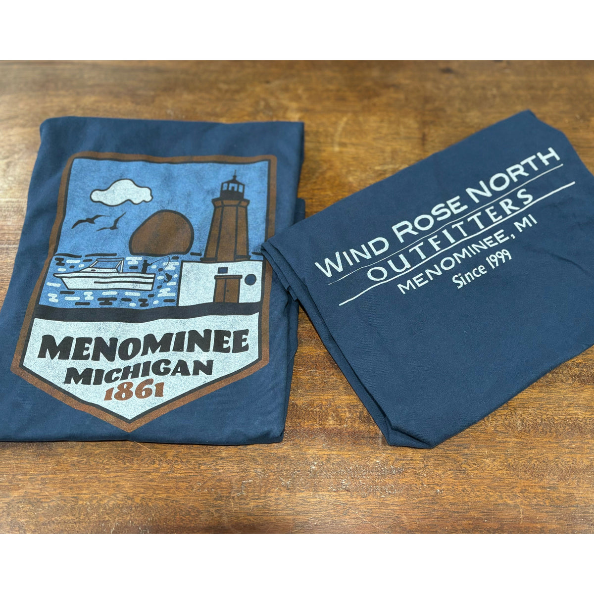 Wind Rose North Menominee Michigan Short Sleeve T-Shirt – Wind Rose ...
